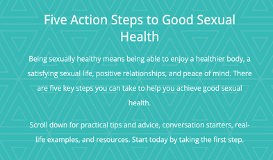 Five Action Steps to Good Sexual Health | National Prevention ...