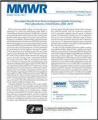 MMWR: Discordant Results From Reverse Sequence Syphilis Screening ...
