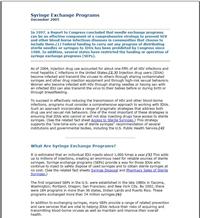 Syringe Exchange Programs | National Prevention Information Network ...